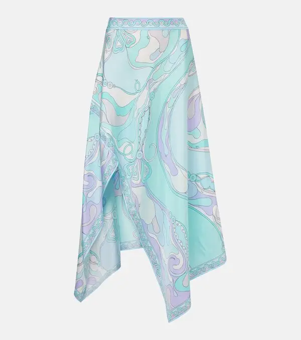 Emilio Pucci Orchidee Printed Maxi Skirt