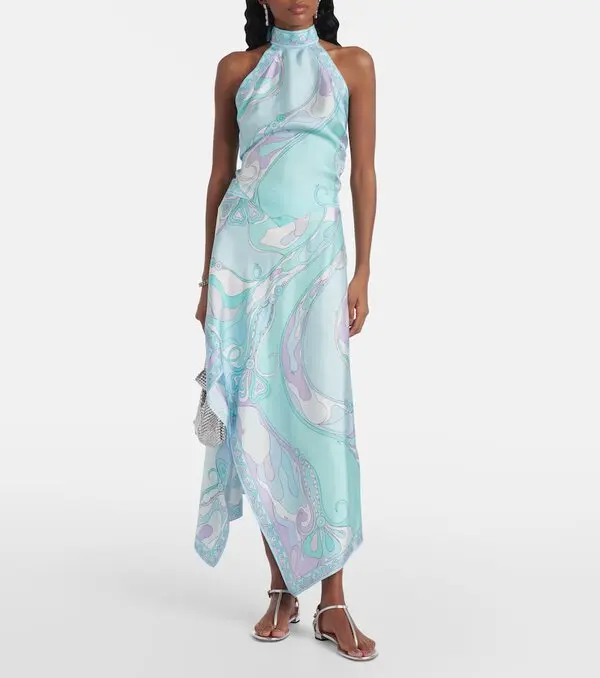Emilio Pucci Orchidee Printed Maxi Skirt