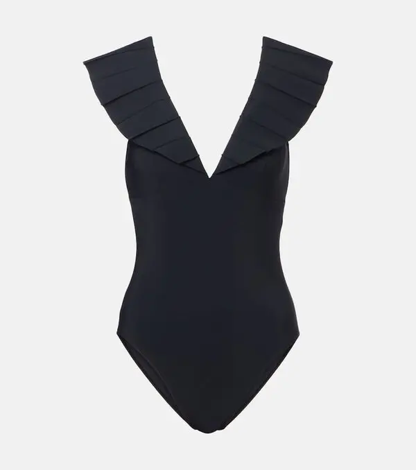 KARLA COLLETTO Alora Ruffled Swimsuit - Black