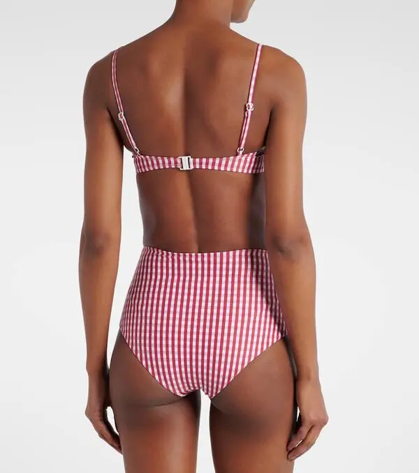 Faithfull The Brand Farrah Gingham Bikini Top