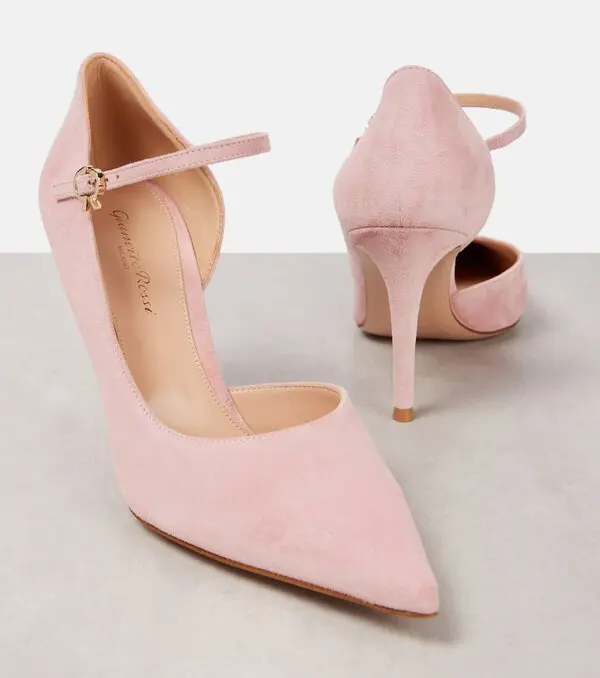 GIANVITO ROSSI Suede Mary Jane Pumps