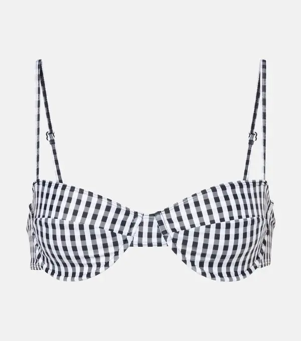 Faithfull The Brand Farrah Gingham Bikini Top