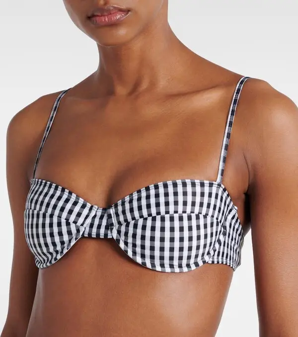Faithfull The Brand Farrah Gingham Bikini Top