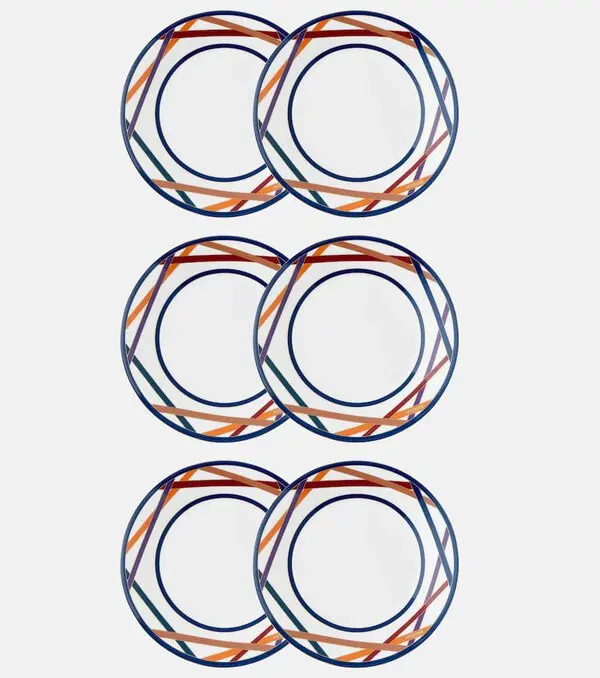 Missoni Nastri Set Of 6 Ceramic Soup Plates - Multicoloured