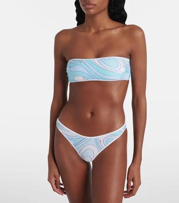 Emilio Pucci Marmo Bikini Bottom - Turquoise
