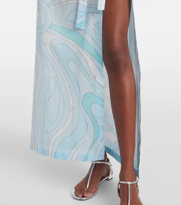 Emilio Pucci Marmo Cotton Muslin Beach Cover-up
