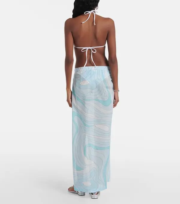 Emilio Pucci Marmo Cotton Muslin Beach Cover-up