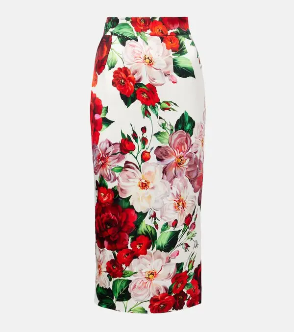 Dolce & Gabbana Floral Printed Midi Skirt