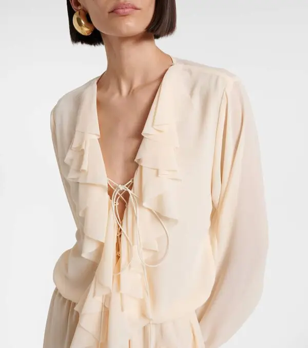 BANANHOT Bellen Ruffled Minidress - White