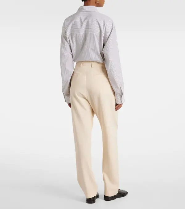 LEMAIRE Wool-blend Gabardine Tapered Trousers
