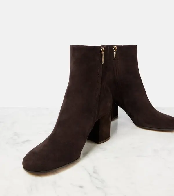 GIANVITO ROSSI Joelle 70 Suede Ankle Boots