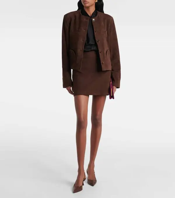 BLAZÉ MILANO Gliss Bolero Suede Jacket