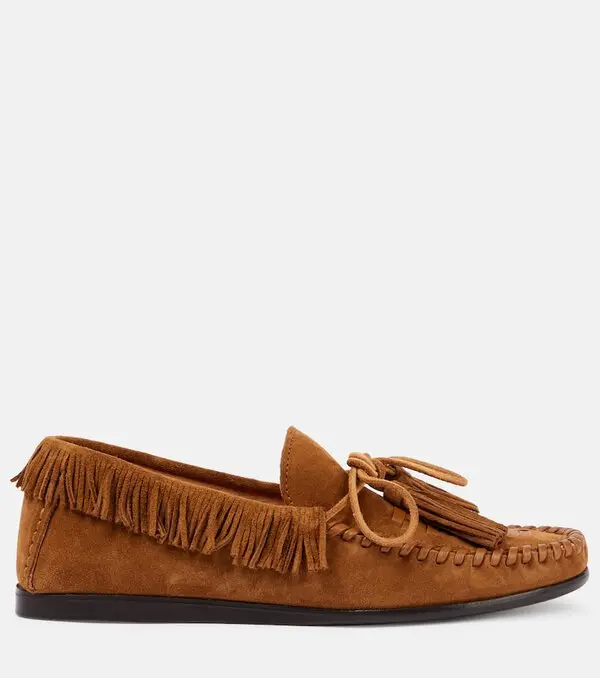 Isabel Marant Étoile Fitza Fringed Suede Loafers - Brown