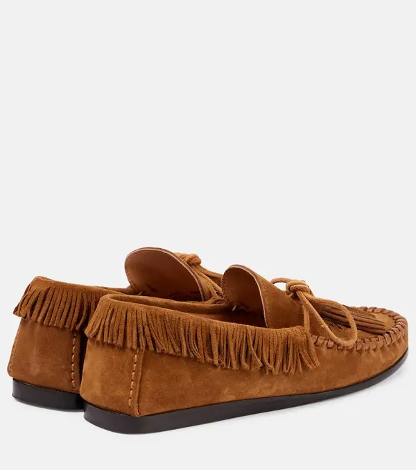 Isabel Marant Étoile Fitza Fringed Suede Loafers - Brown