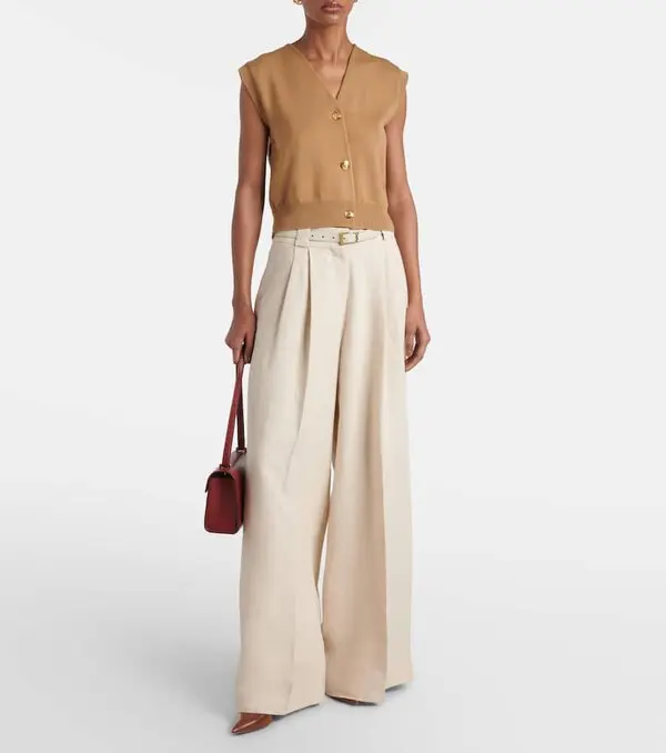 BLAZÉ MILANO Sebright Wool-blend Sweater Vest - Beige