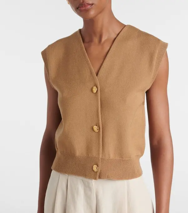 BLAZÉ MILANO Sebright Wool-blend Sweater Vest - Beige