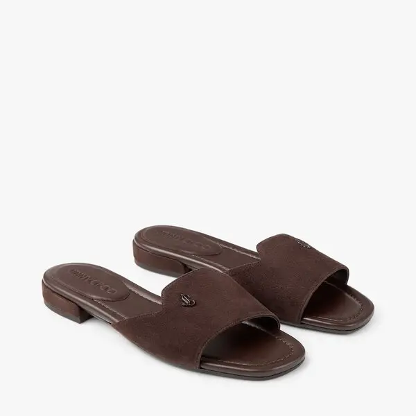 JIMMY CHOO Dina Flat Slingbacks - Brown