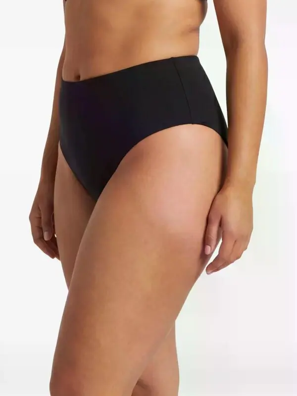 Kiki De Montparnasse Lace-up High-waisted Bikini Bottom - Black