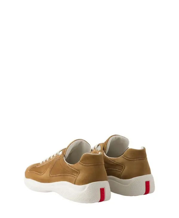 Prada America's Cup Suede Sneakers - Cinnamon