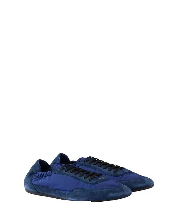 Prada Re-nylon And Suede Elasticized Sneakers - Bluette