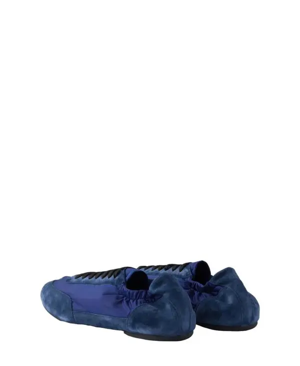 Prada Re-nylon And Suede Elasticized Sneakers - Bluette