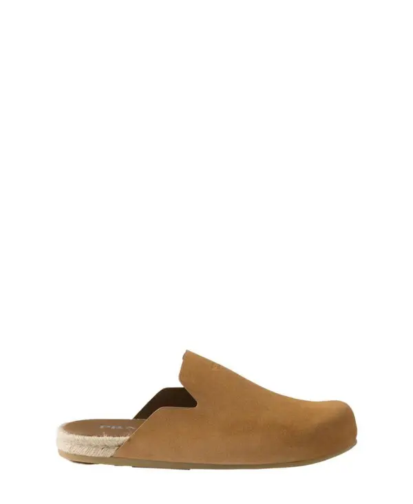 Prada Suede Mules - Cinnamon