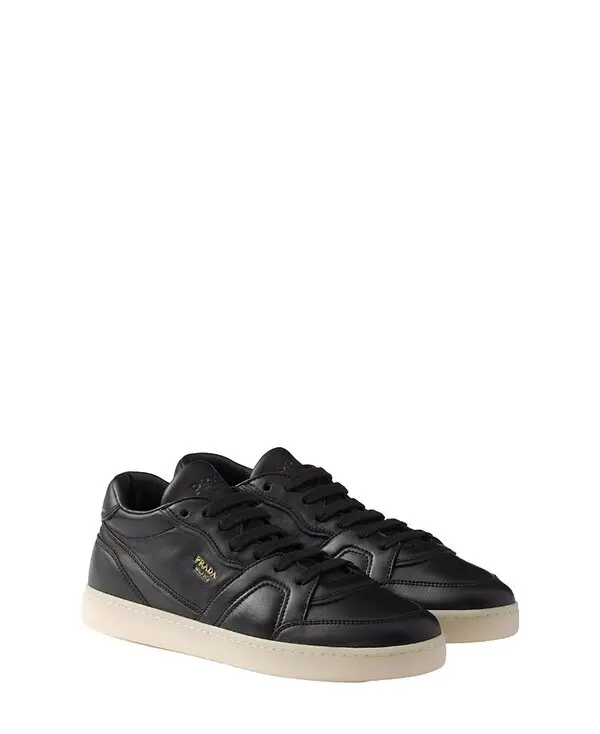 Prada Nappa Leather Sneakers - Black