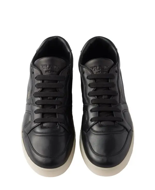 Prada Nappa Leather Sneakers - Black