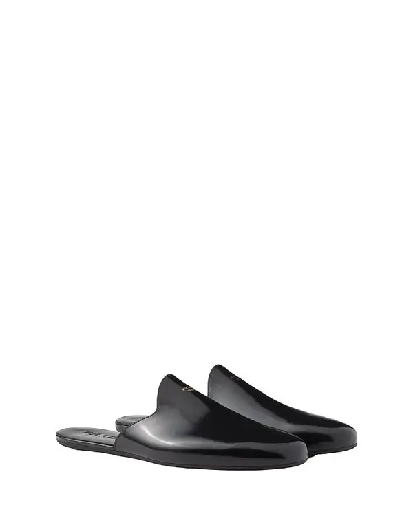 Prada Brushed Leather Slippers