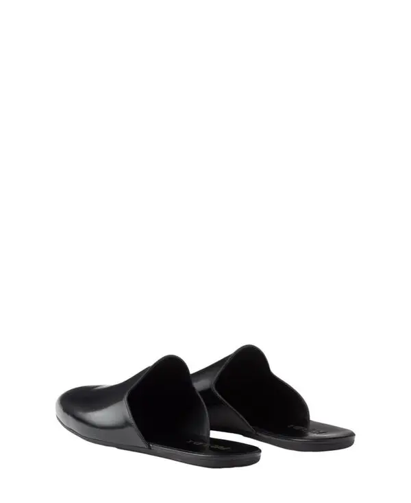 Prada Brushed Leather Slippers