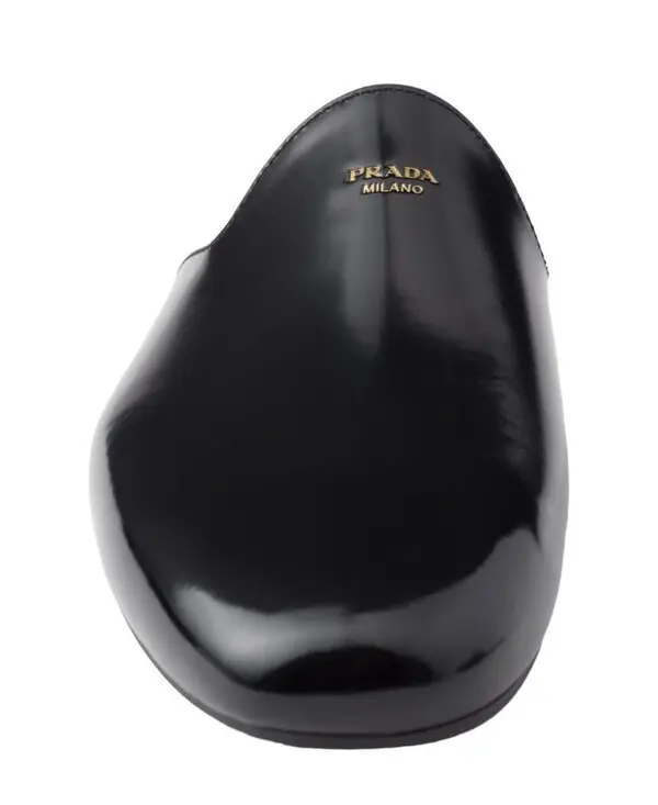 Prada Brushed Leather Slippers