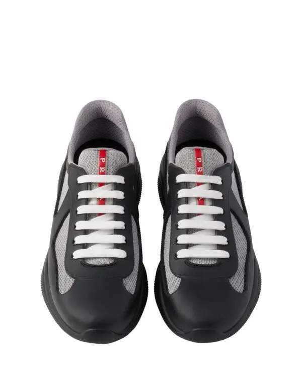 Prada America's Cup Soft Rubber And Bike Fabric Sneakers - Black