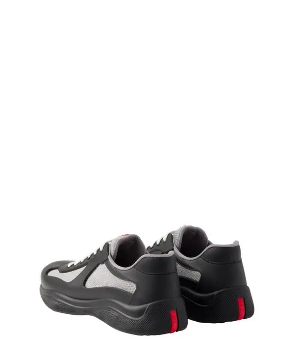 Prada America's Cup Soft Rubber And Bike Fabric Sneakers - Black