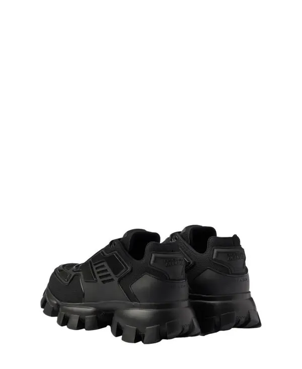 Prada Cloudbust Thunder Knit Fabric Sneakers - Black