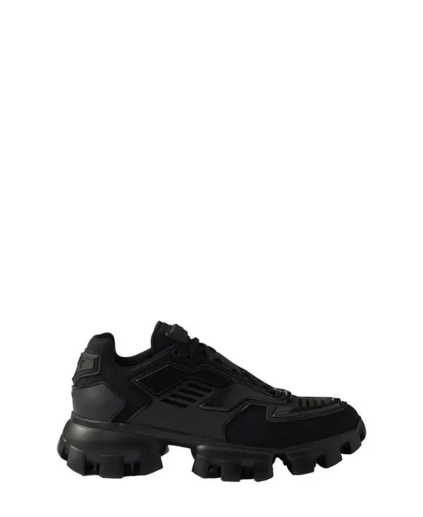 Prada Cloudbust Thunder Knit Fabric Sneakers - Black