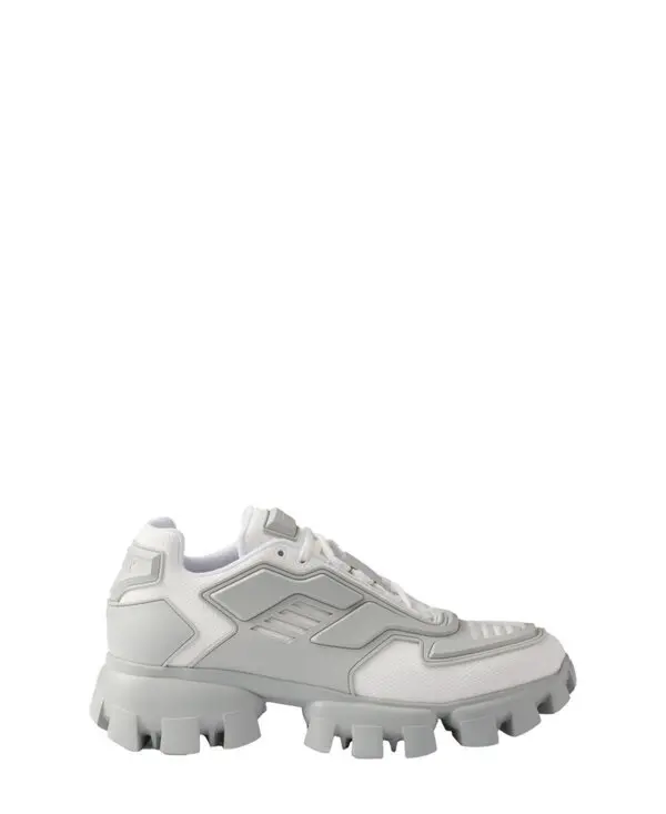 Prada Cloudbust Thunder Knit Fabric Sneakers - White