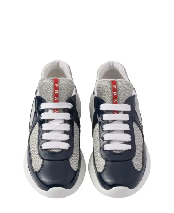 Prada America'S Cup Biker Fabric Sneakers - Blue | Editorialist