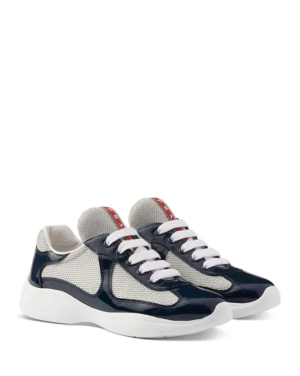 Prada America's Cup Biker Fabric Sneakers - Blue