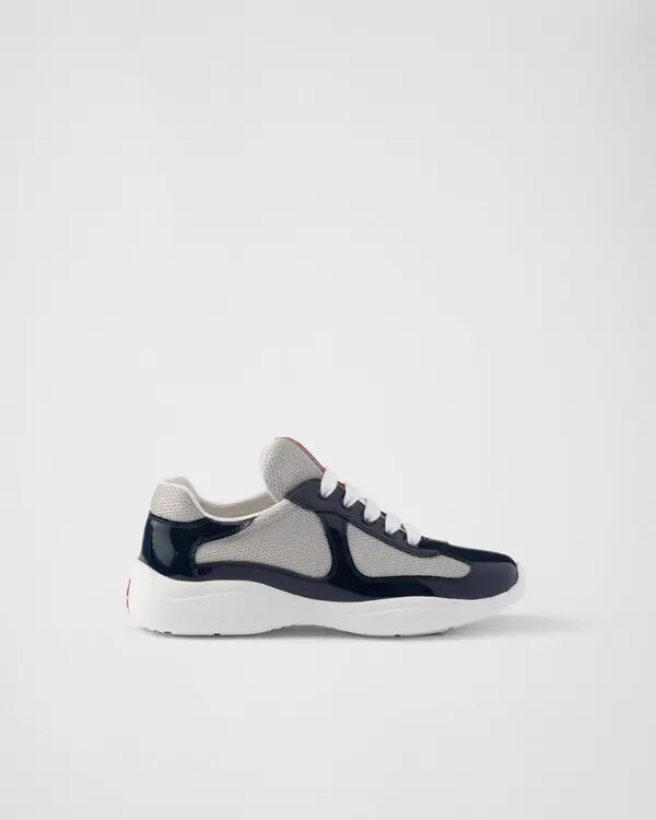 Prada America's Cup Biker Fabric Sneakers - Blue