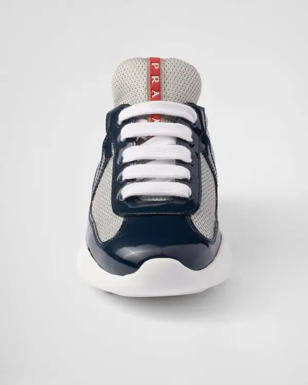 Prada America's Cup Biker Fabric Sneakers - Blue