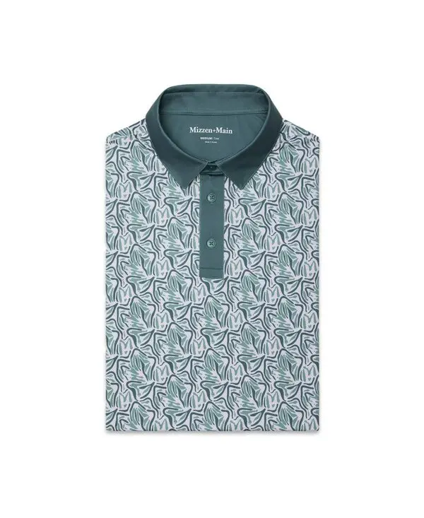 Mizzen+main Versa Short Sleeve Polo - Balsam Fairway