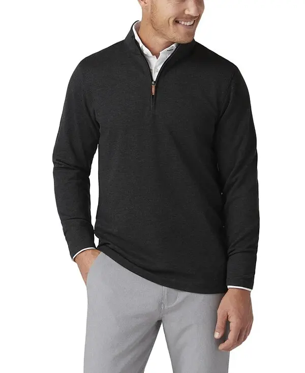 Mizzen+main Kpi Quarter Zip Heather Sweater - Black