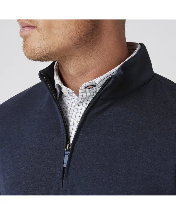 Mizzen+main Quarter Zip Heather Sweater - Navy