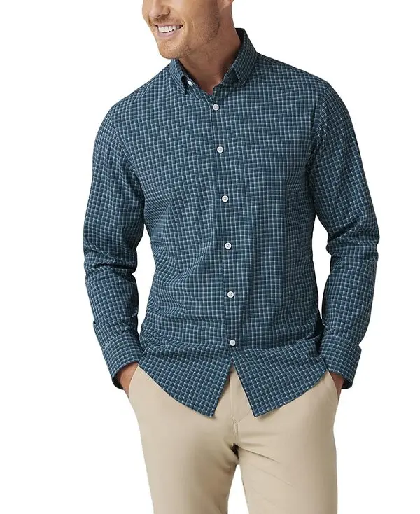 Mizzen+main Leeward No Tuck Long Sleeve Dress Shirt Sea Ludlow Plaid - Navy
