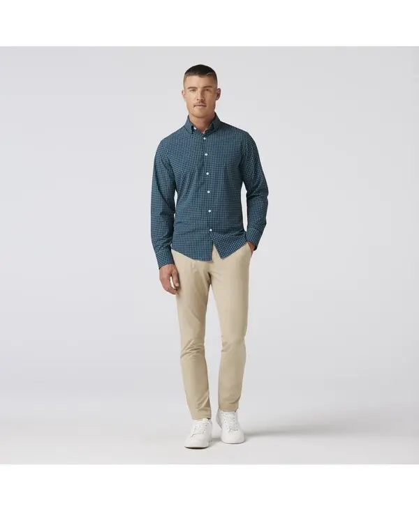 Mizzen+main Leeward No Tuck Long Sleeve Dress Shirt Sea Ludlow Plaid - Navy