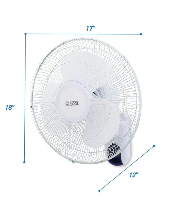 COMMERCIAL COOL 16 Inch Wall Fan With Remote