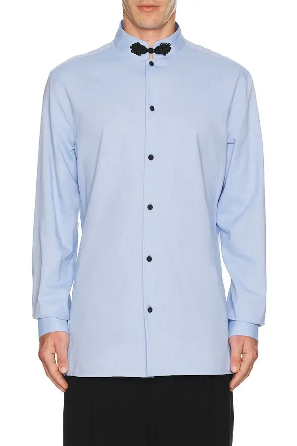 Valentino Garavani Oxford Shirt In Blue