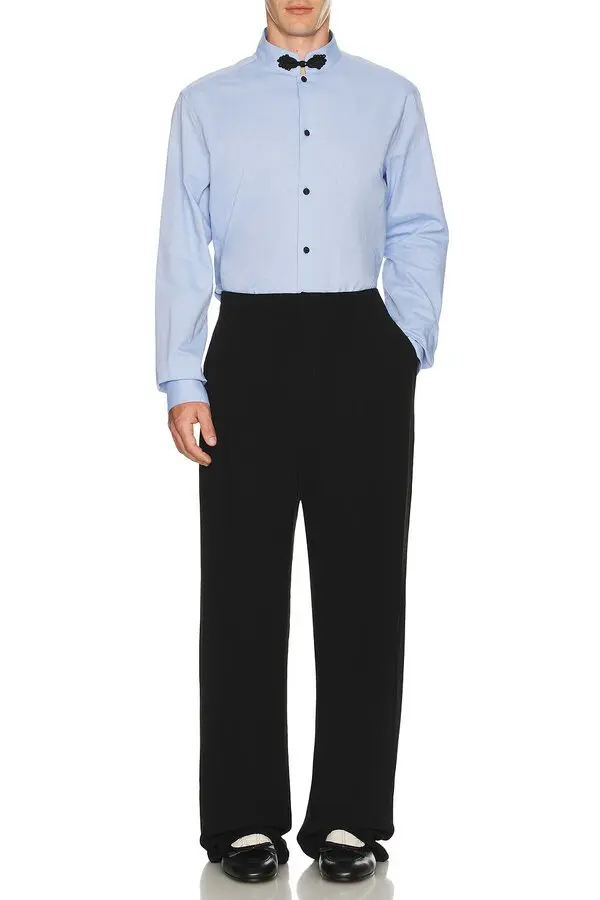 Valentino Garavani Oxford Shirt In Blue