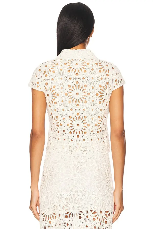 L'academie Shay Crochet Top