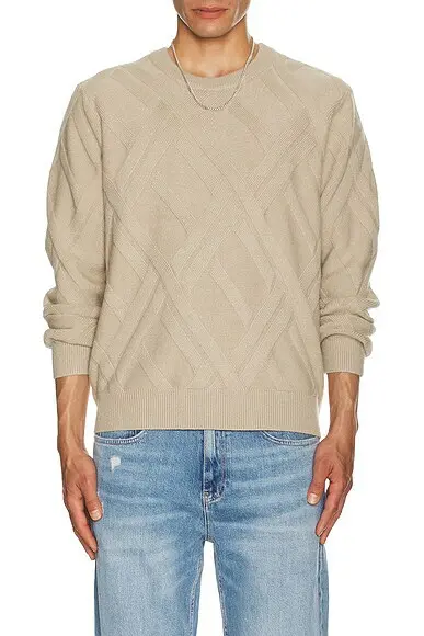SEROYA Joseph Grid Cable Knit Sweater